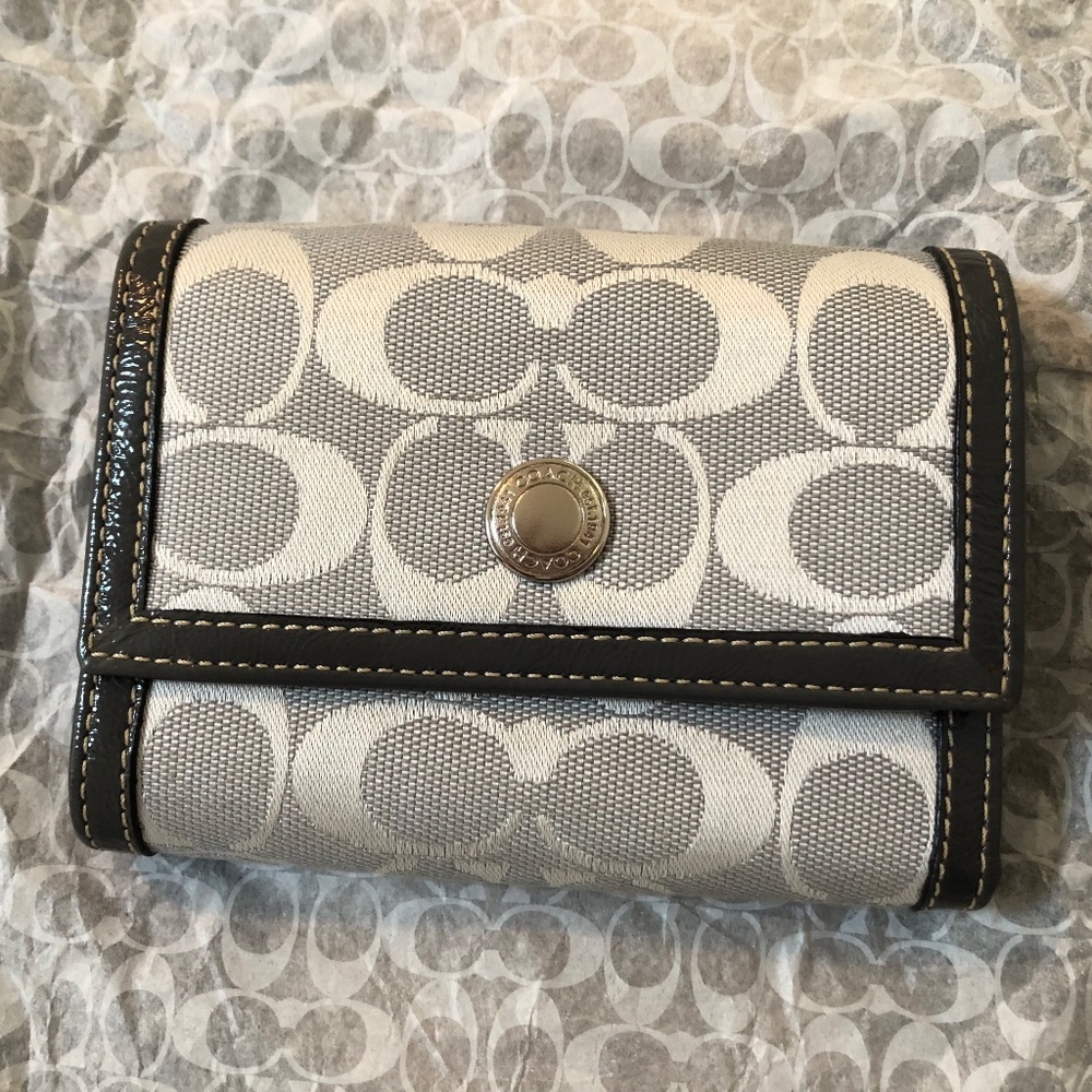 Coach Cloth Logo Wallet - Gem